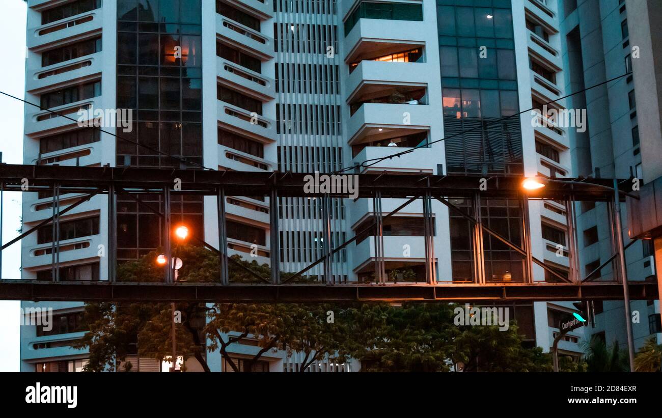 a office building at night Stock Photo - Alamy