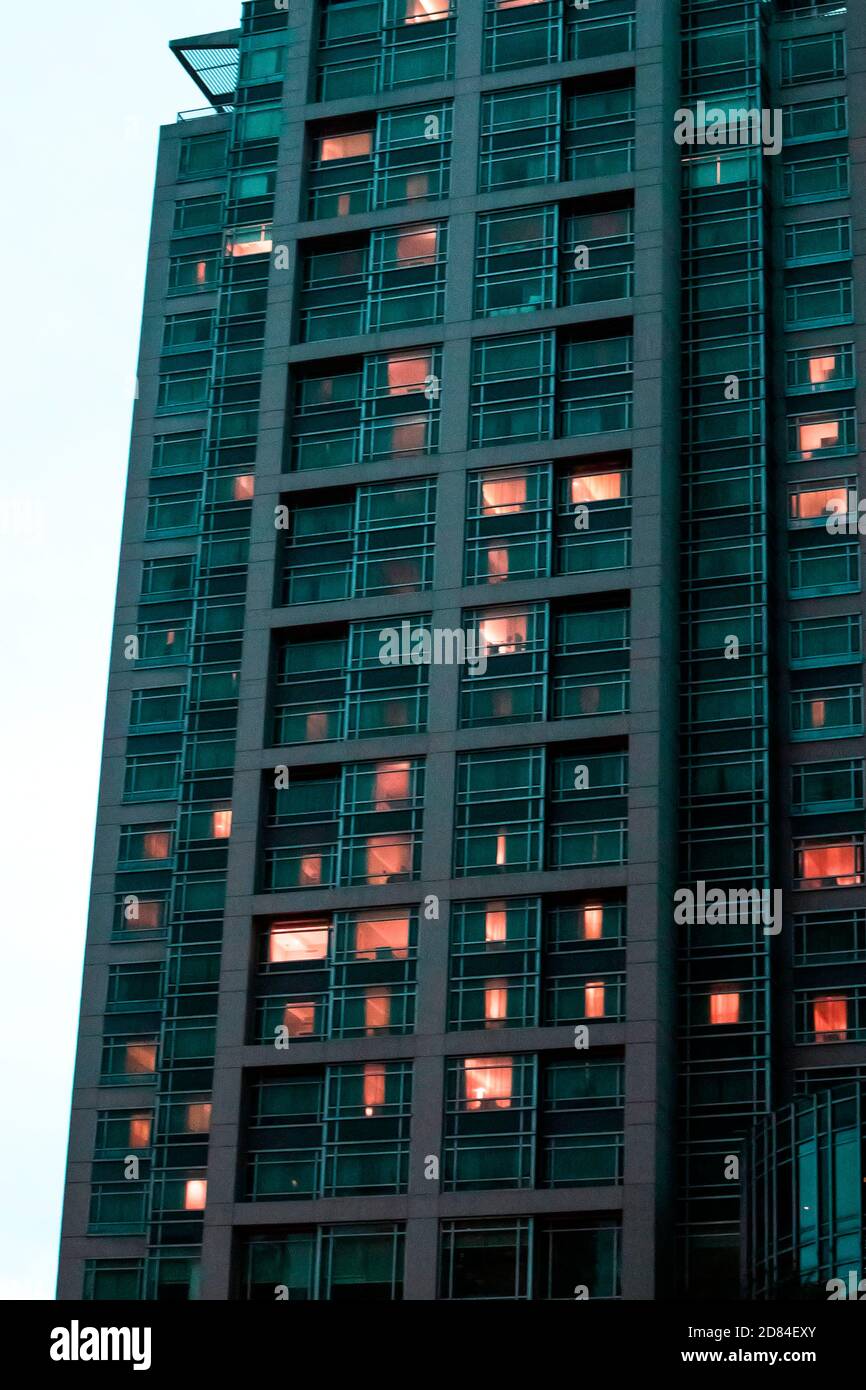 a office building at night Stock Photo - Alamy