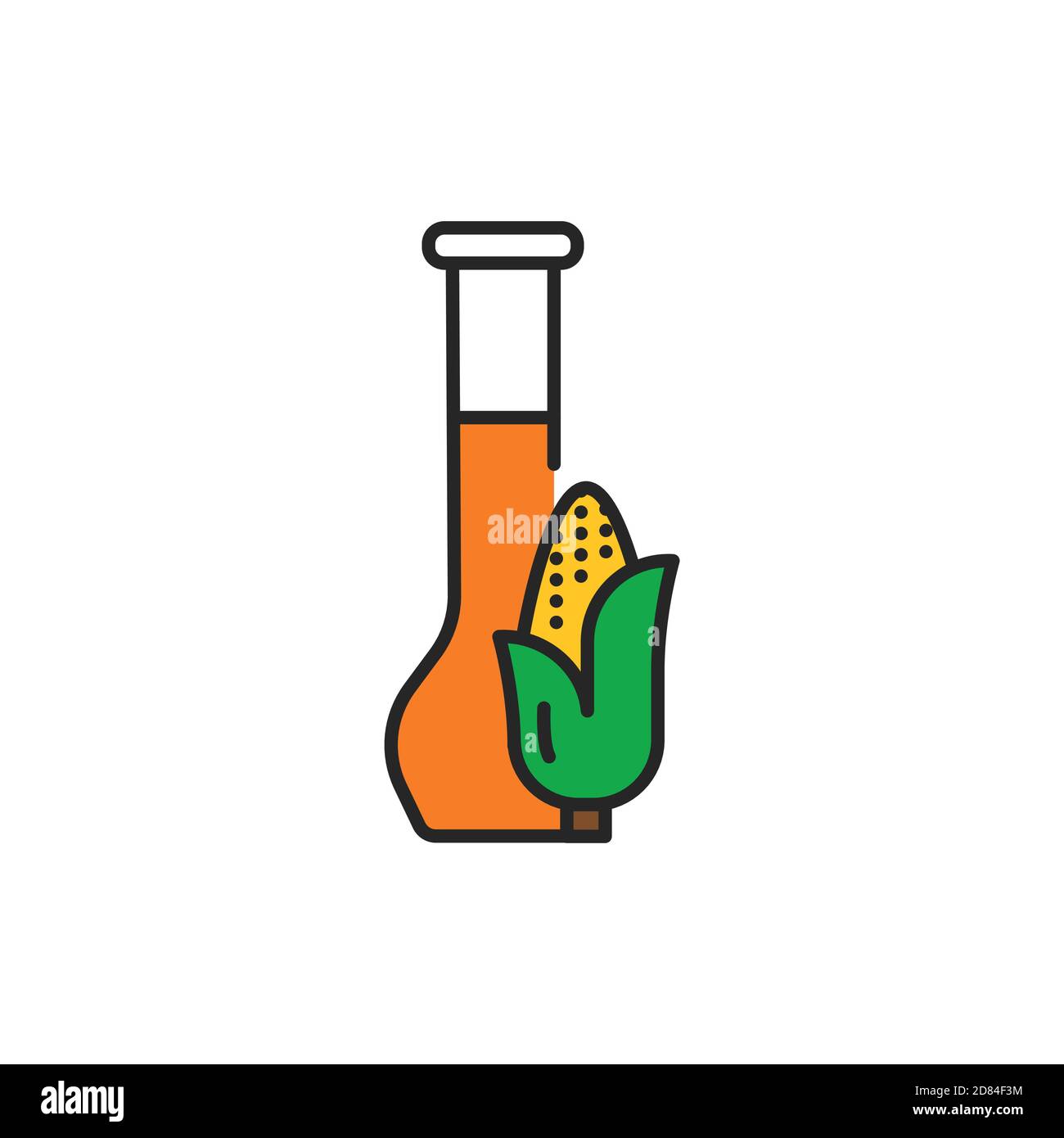 Corn icon linear color Stock Vector Images - Alamy