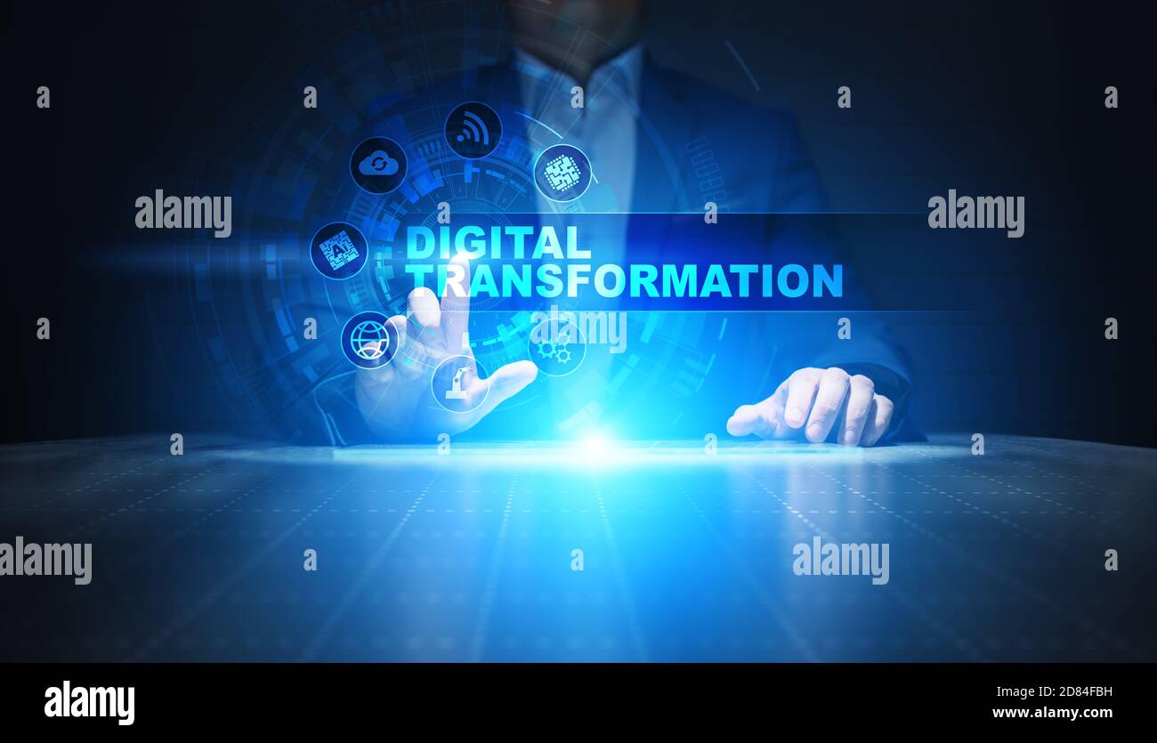 Digital transformation, disruption, innovation. Business and modern ...