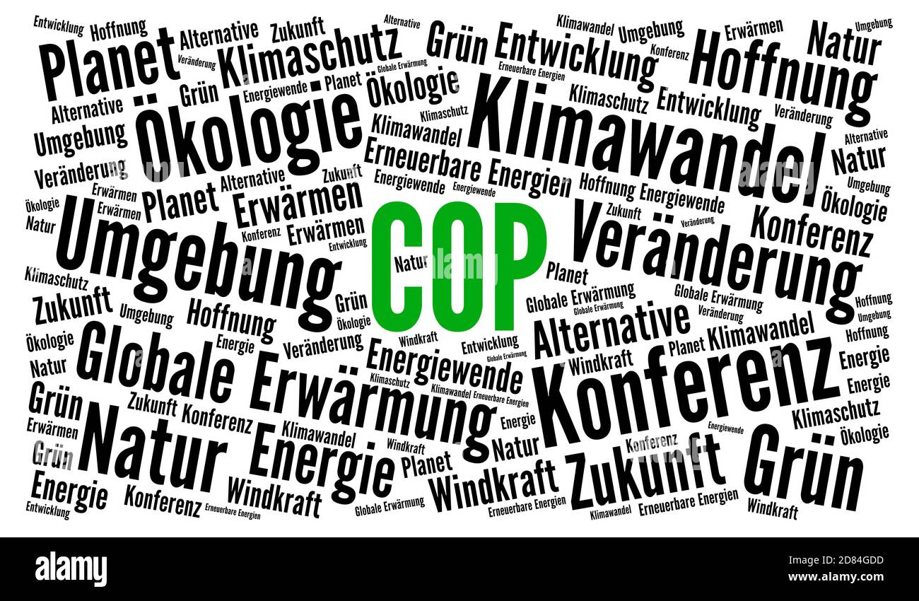 COP word cloud concept in german language Stock Photo - Alamy
