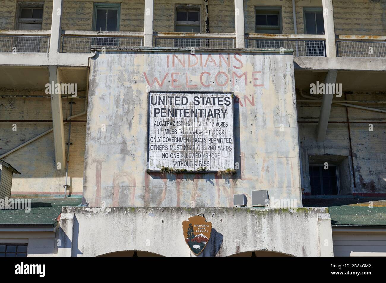 Alcatraz prison sign hi-res stock photography and images - Alamy
