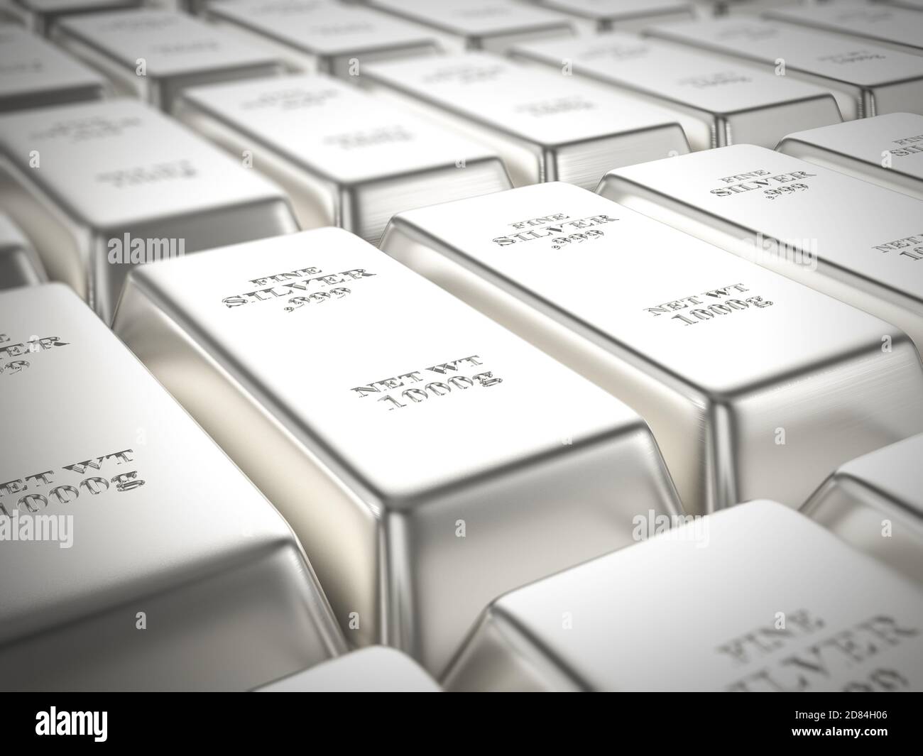 Background formed by silver bars. 3D illustration Stock Photo - Alamy