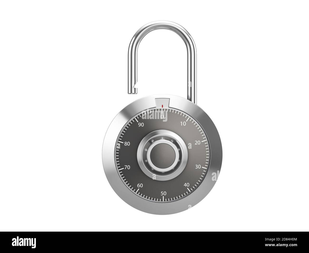 Padlock combination lock on a white background. 3d illustration Stock ...