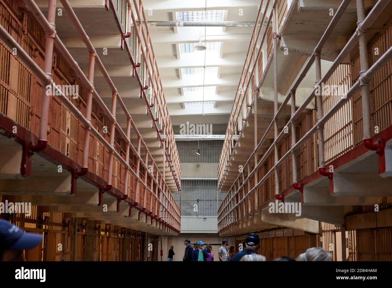 Cell Block at Alcatraz Prison, San Francisco, California, USA Stock ...