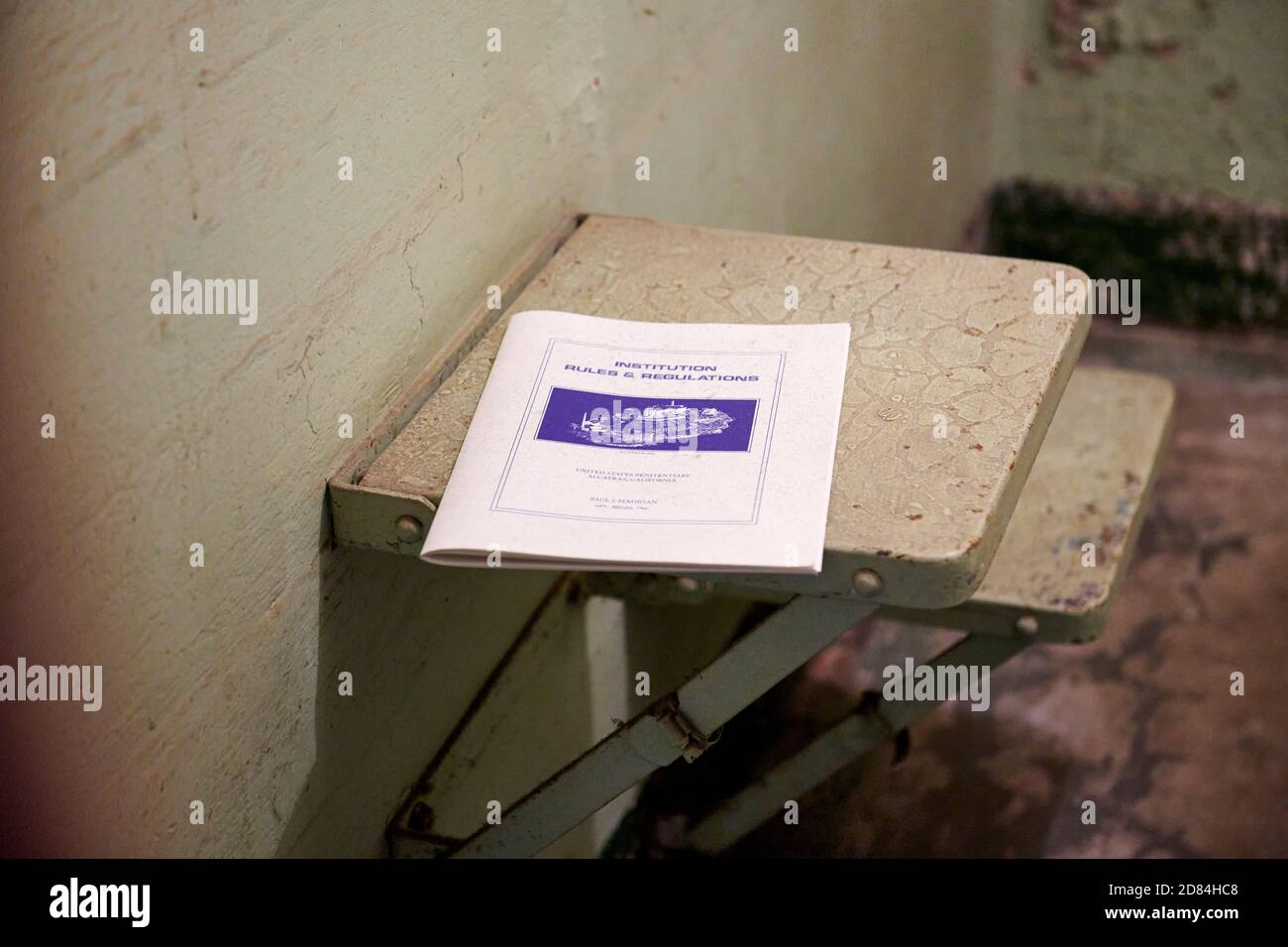 Prison Regulations Book at Alcatraz Prison, San Francisco, California ...