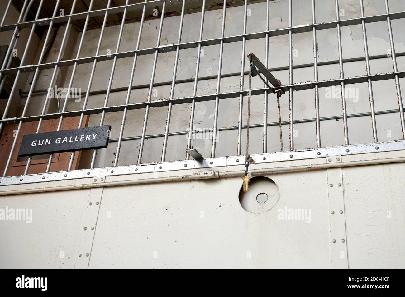 Gun Gallery at Alcatraz Prison, San Francisco, California, USA Stock ...