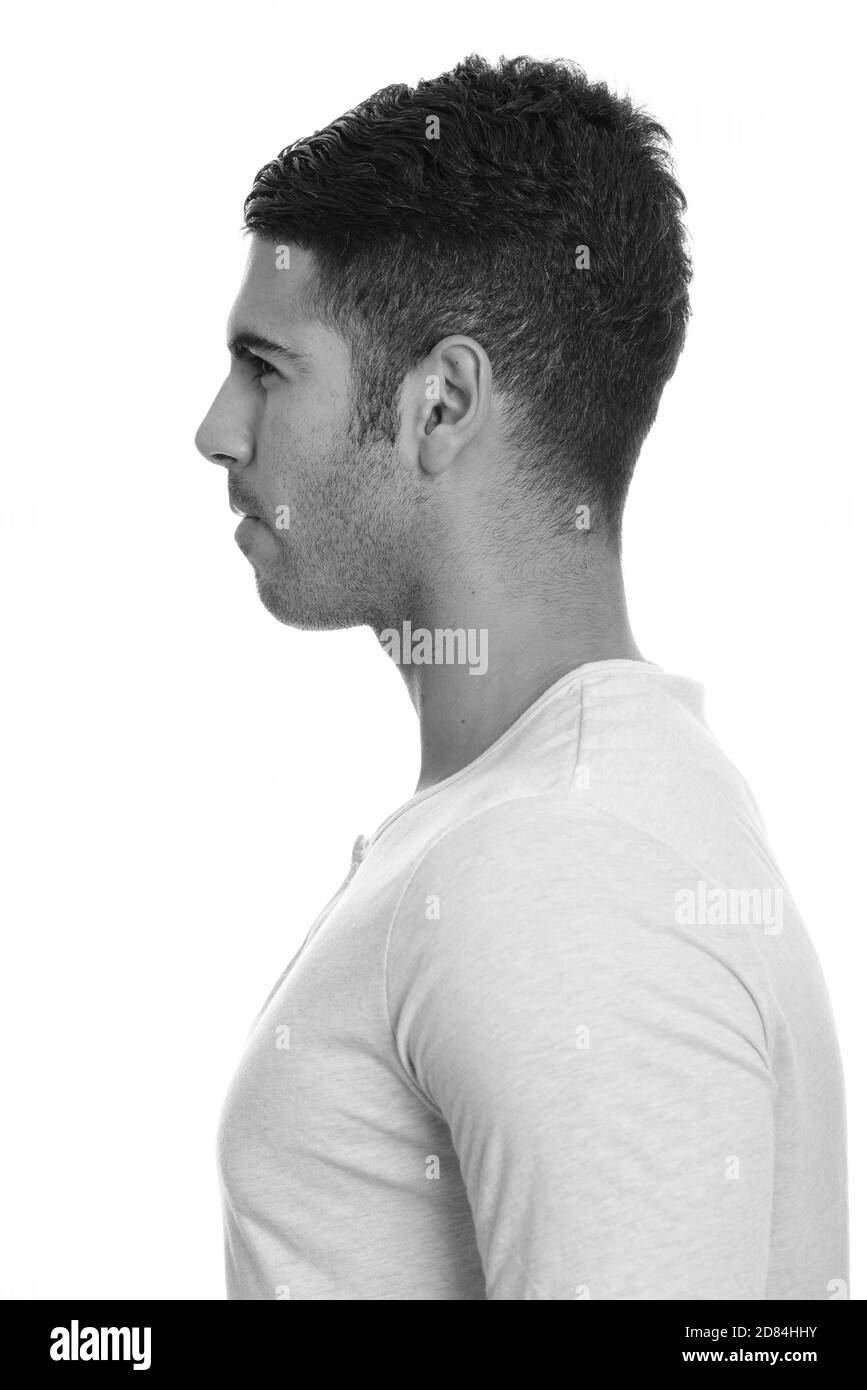Profile view of young handsome Persian man Stock Photo - Alamy