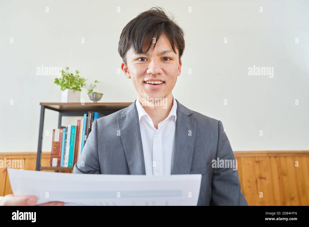 Japanese man working from home Stock Photo - Alamy