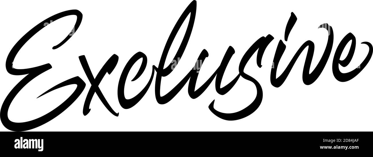 Exclusive vector lettering Stock Vector Image & Art - Alamy