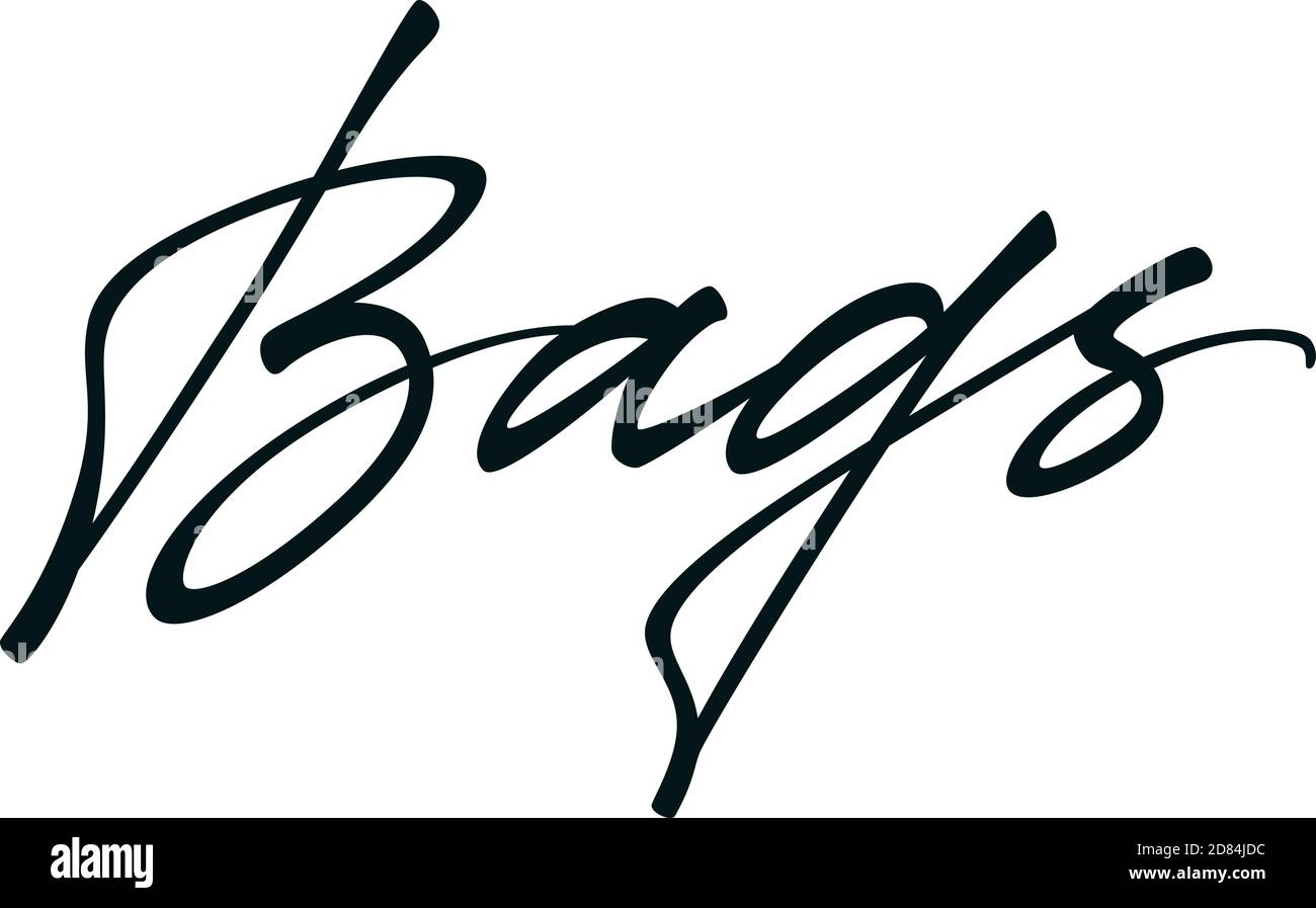 Bags vector lettering Stock Vector Image & Art - Alamy
