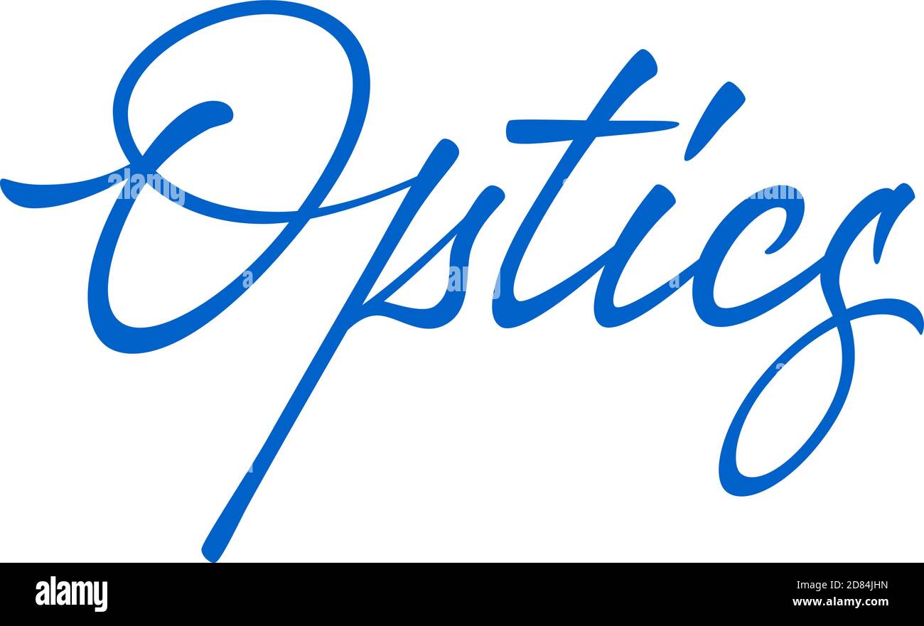 Optics vector lettering Stock Vector Image & Art - Alamy