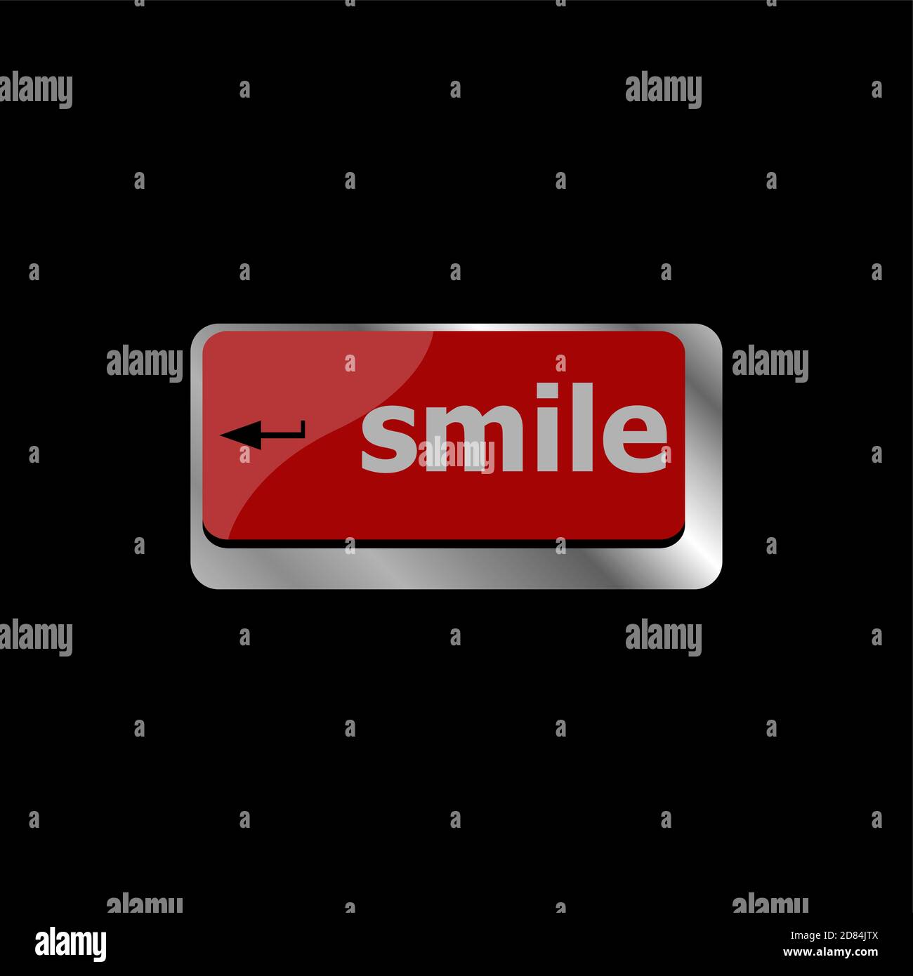 Computer keyboard with smile words on key - business concept Stock ...