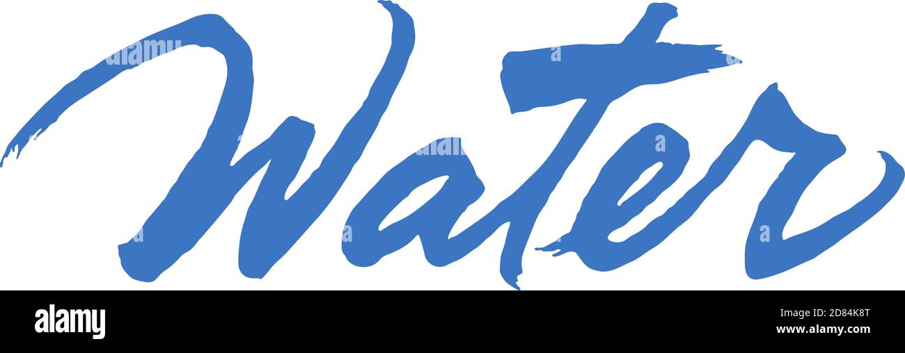 Water vector lettering Stock Vector Image & Art - Alamy