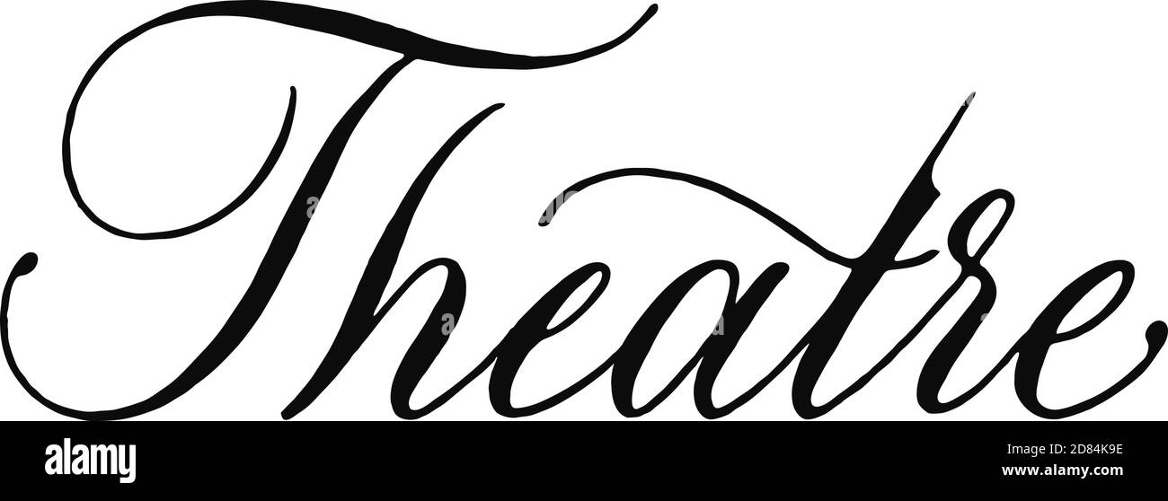Theatre vector lettering Stock Vector Image & Art - Alamy