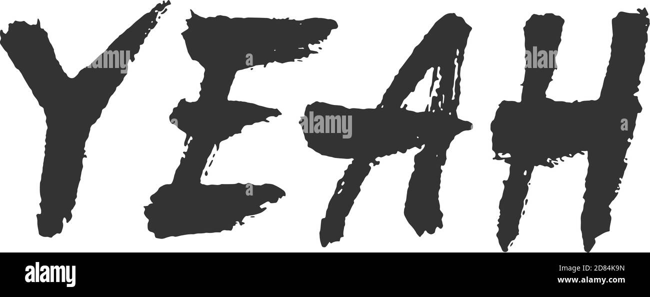 Yeah vector lettering Stock Vector Image & Art - Alamy