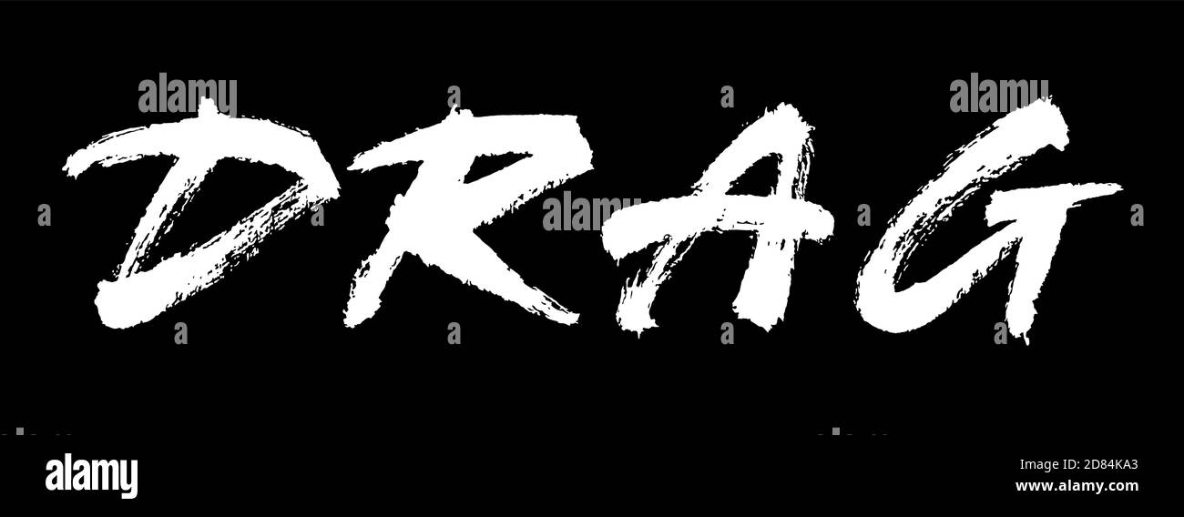 Drag vector lettering Stock Vector Image & Art - Alamy