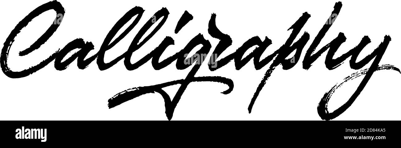 Calligraphy vector lettering Stock Vector Image & Art - Alamy
