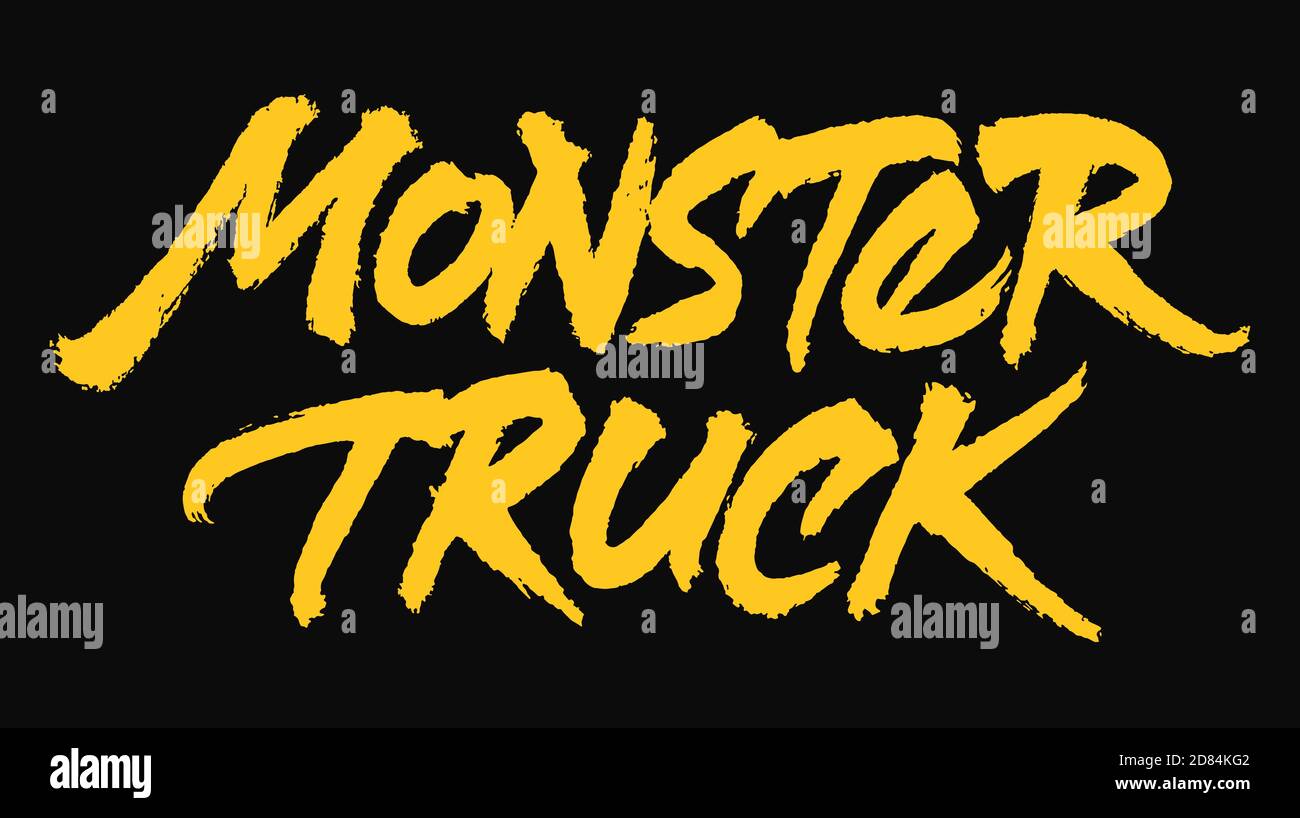 Monster Truck vector lettering Stock Vector Image & Art - Alamy
