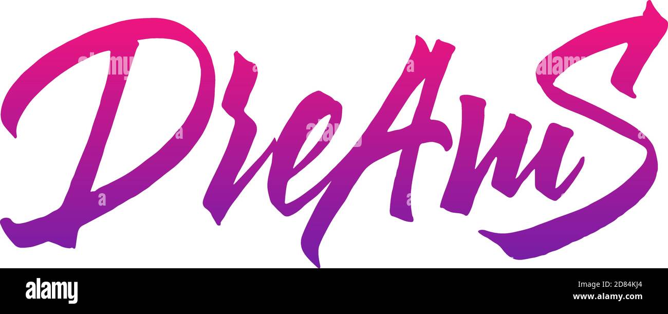 Dreams vector lettering Stock Vector Image & Art - Alamy
