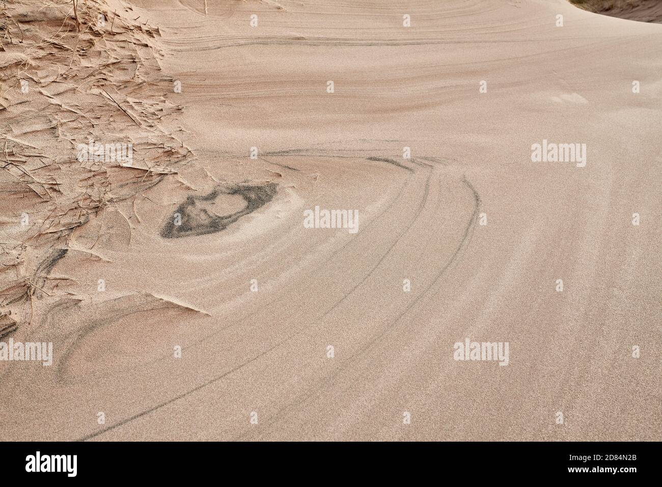 Wind blown patterns and shapes in the sand Stock Photo - Alamy