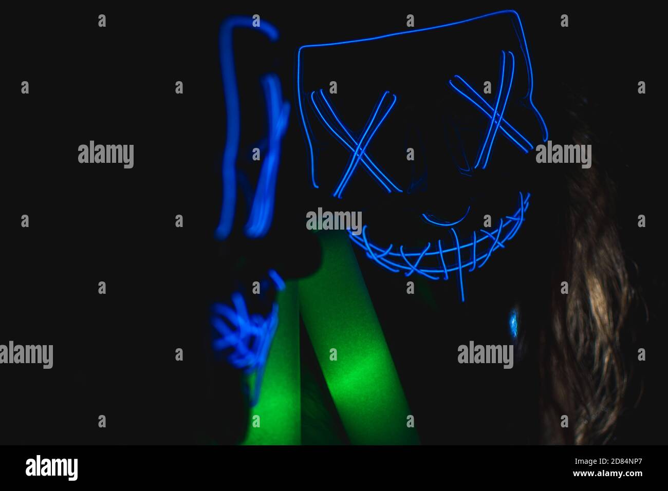 Red led face mask hi-res stock photography and images - Alamy