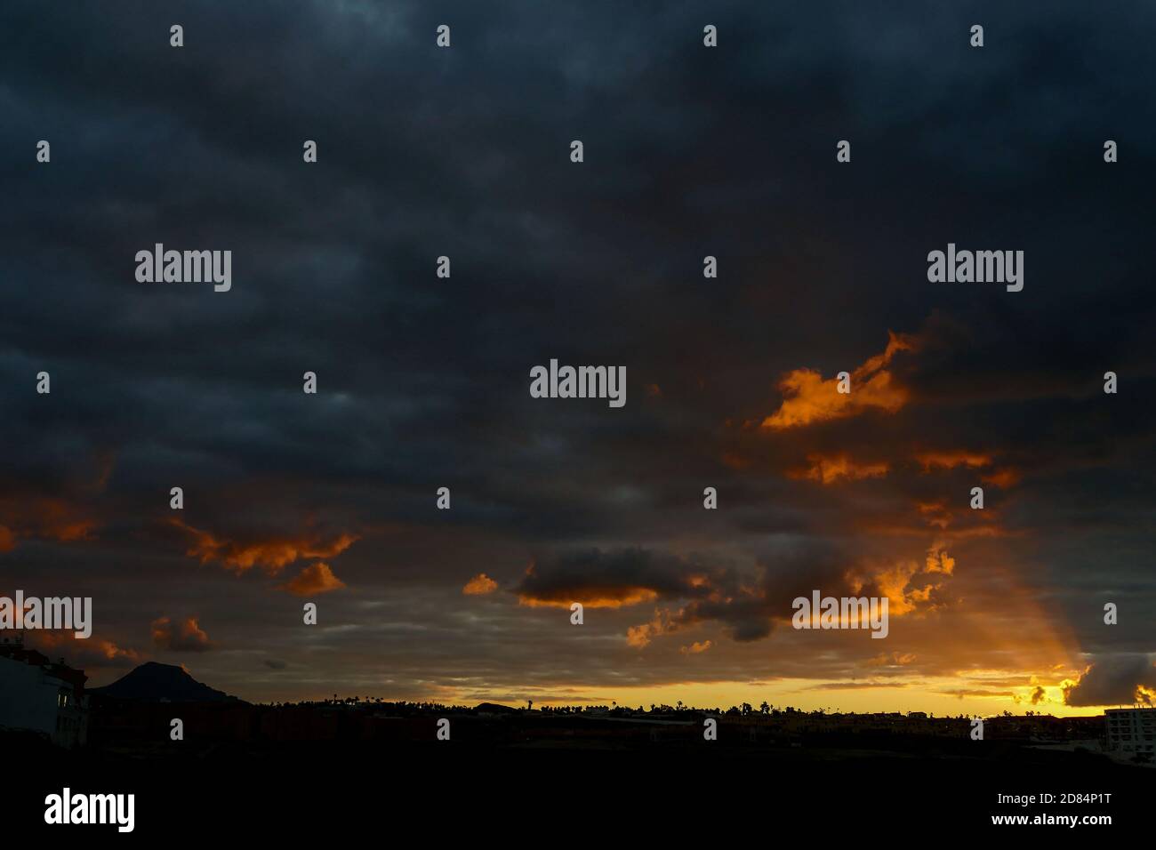Beautiful Colored Sunset Stock Photo - Alamy