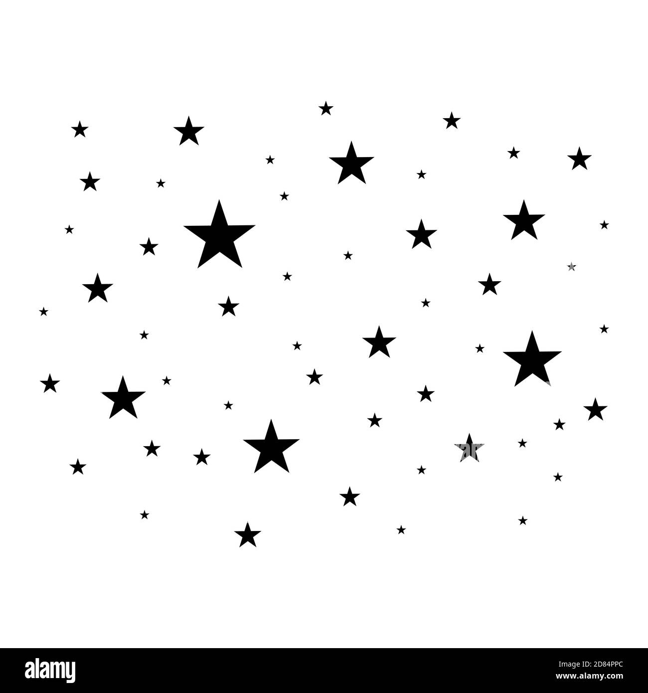 Black vector starsbackground. Minimal sparkles isolated on white ...