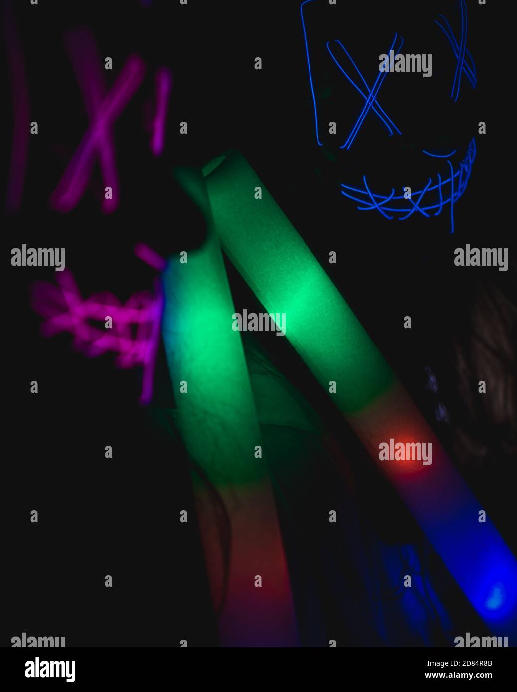 an horror purge led mask for halloween Stock Photo - Alamy