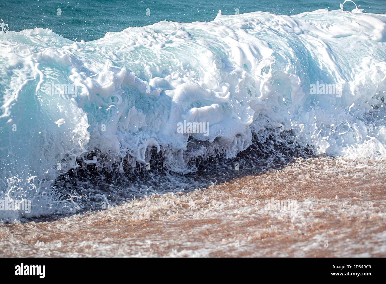 Beautiful raging seas with sea foam and waves. Background of turquoise ...
