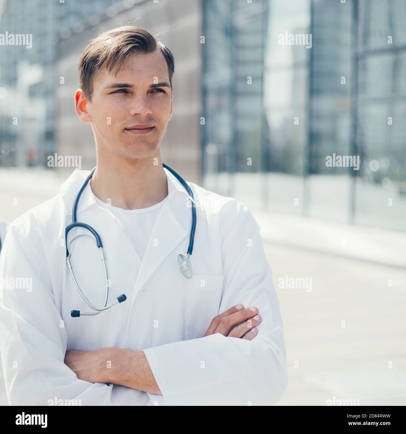 group of medical professionals standing on a city street Stock Photo ...