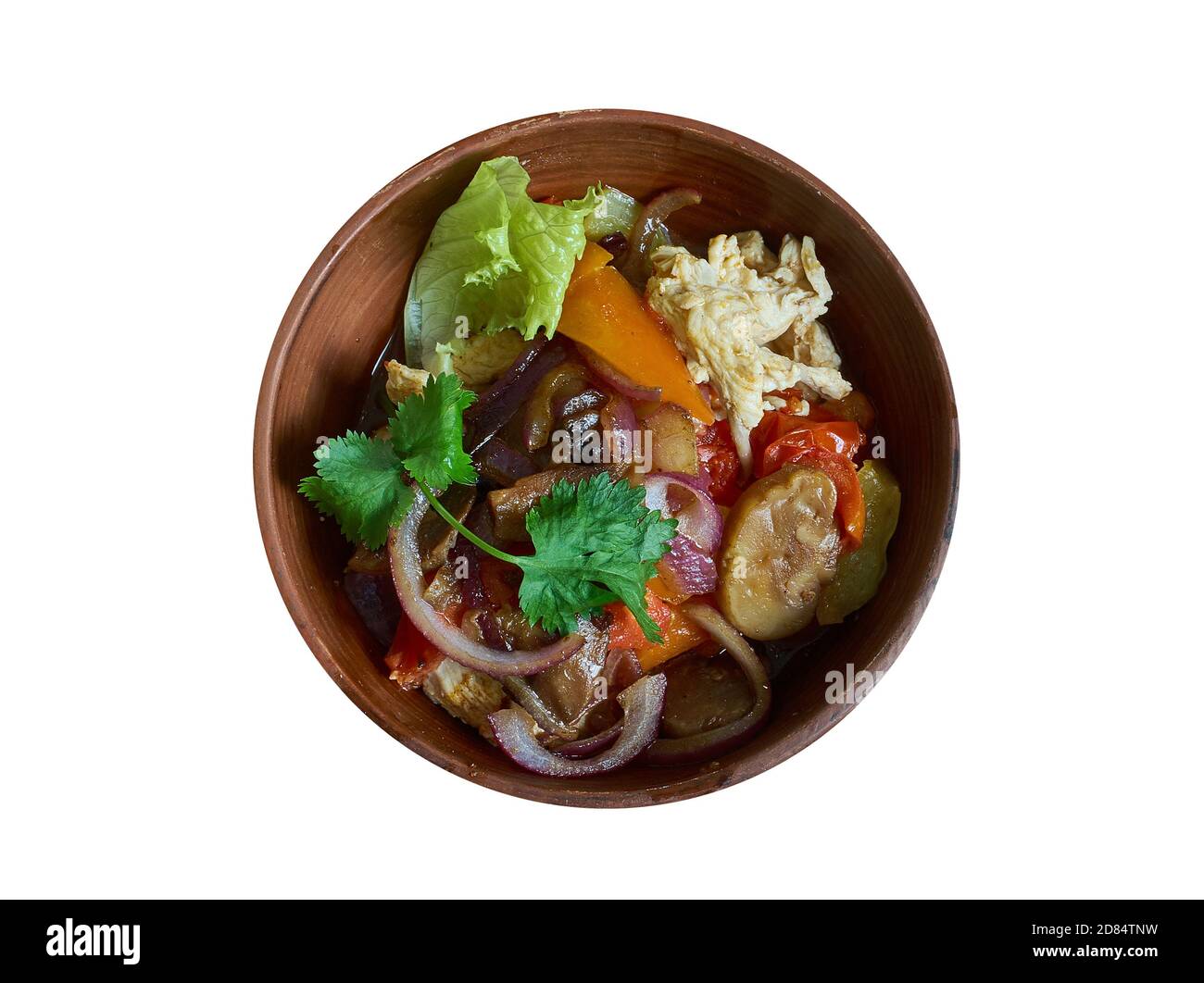 Bulgarian chicken casserole served Severniashki style Stock Photo - Alamy