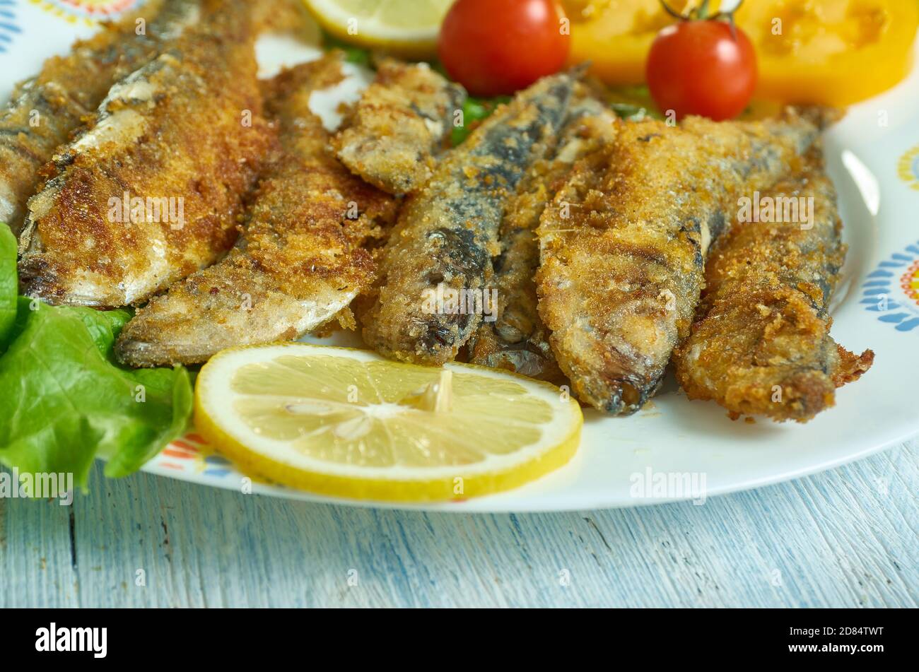 Marithes - Greek Lightly Fried Whole Picarel Stock Photo - Alamy