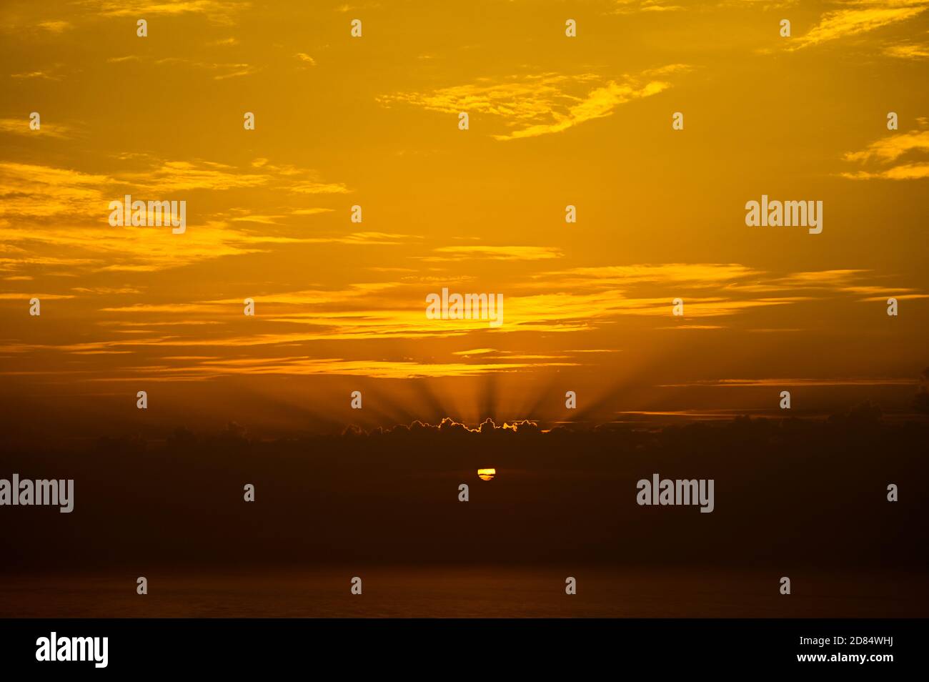 Sunset in the Valley of Rocks, Exmoor, Devon Stock Photo - Alamy