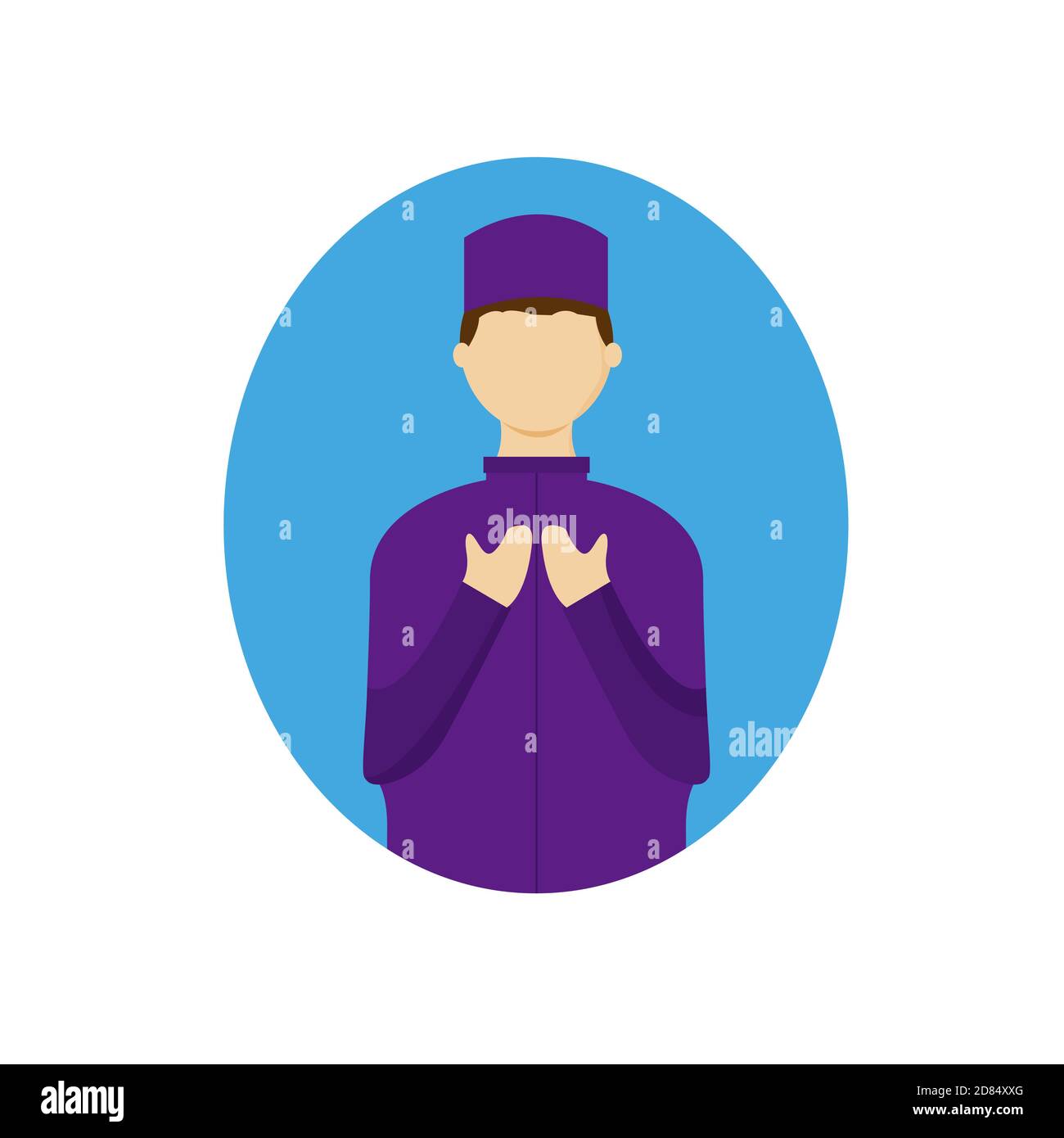 Muslim person faith praying Stock Vector Images - Alamy