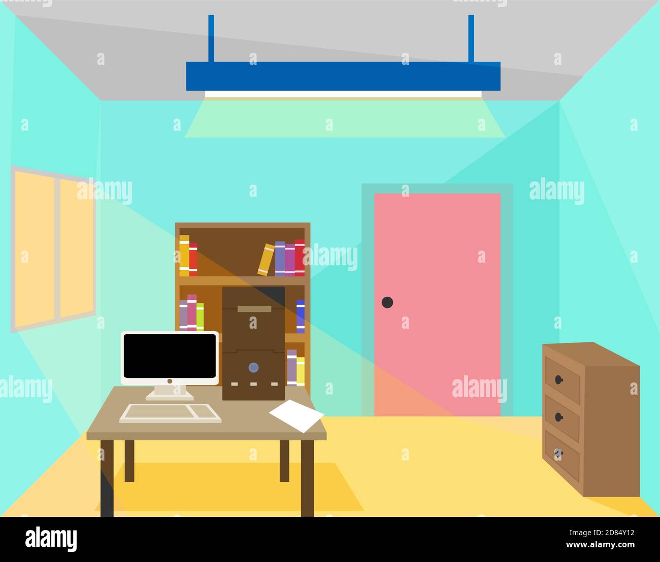 Illustration vector design of office room Stock Vector Image & Art - Alamy