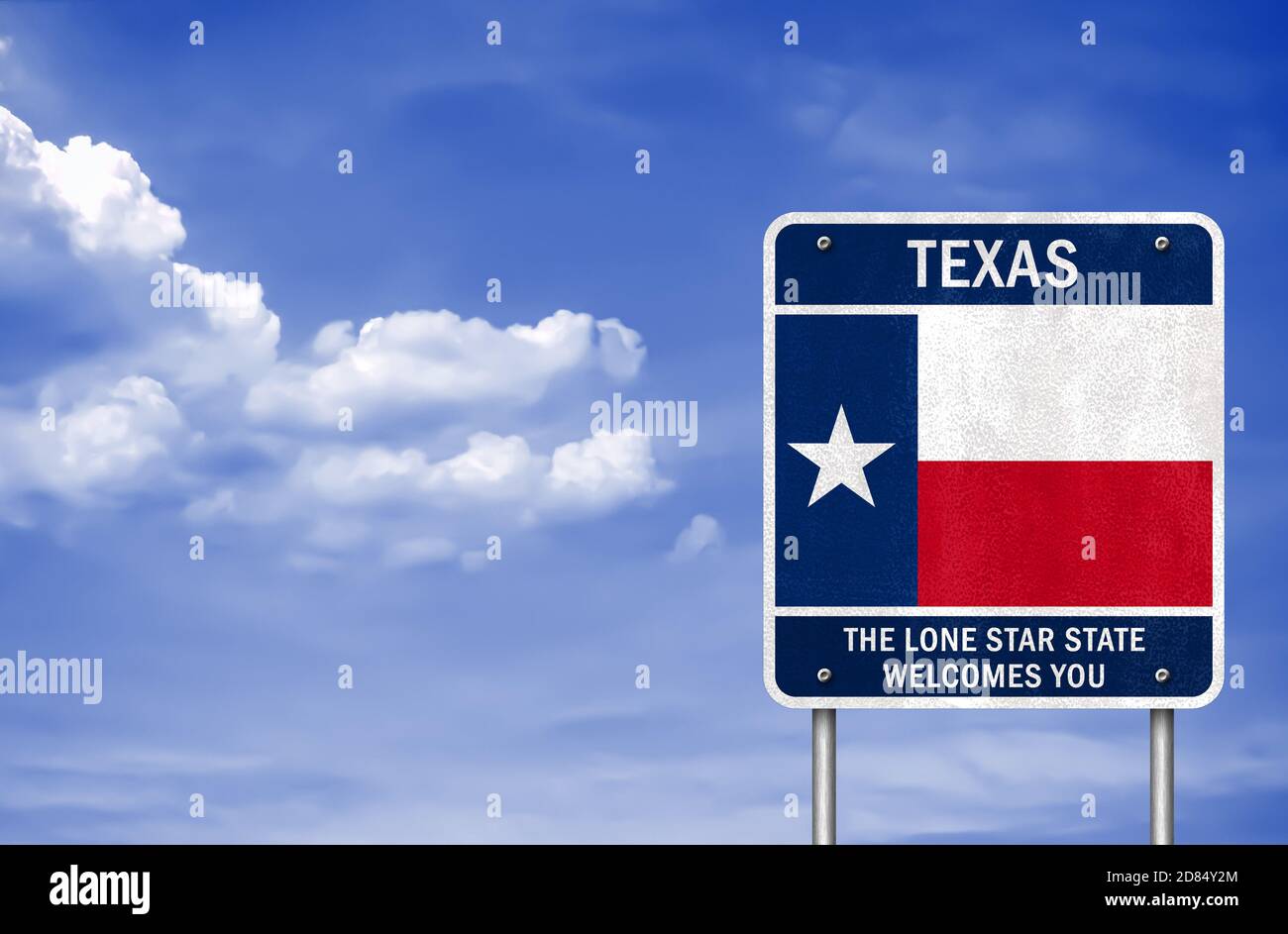 Welcome to Texas state Stock Photo - Alamy