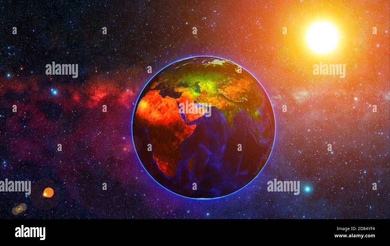 Planet Earth with a spectacular sunset Stock Photo - Alamy