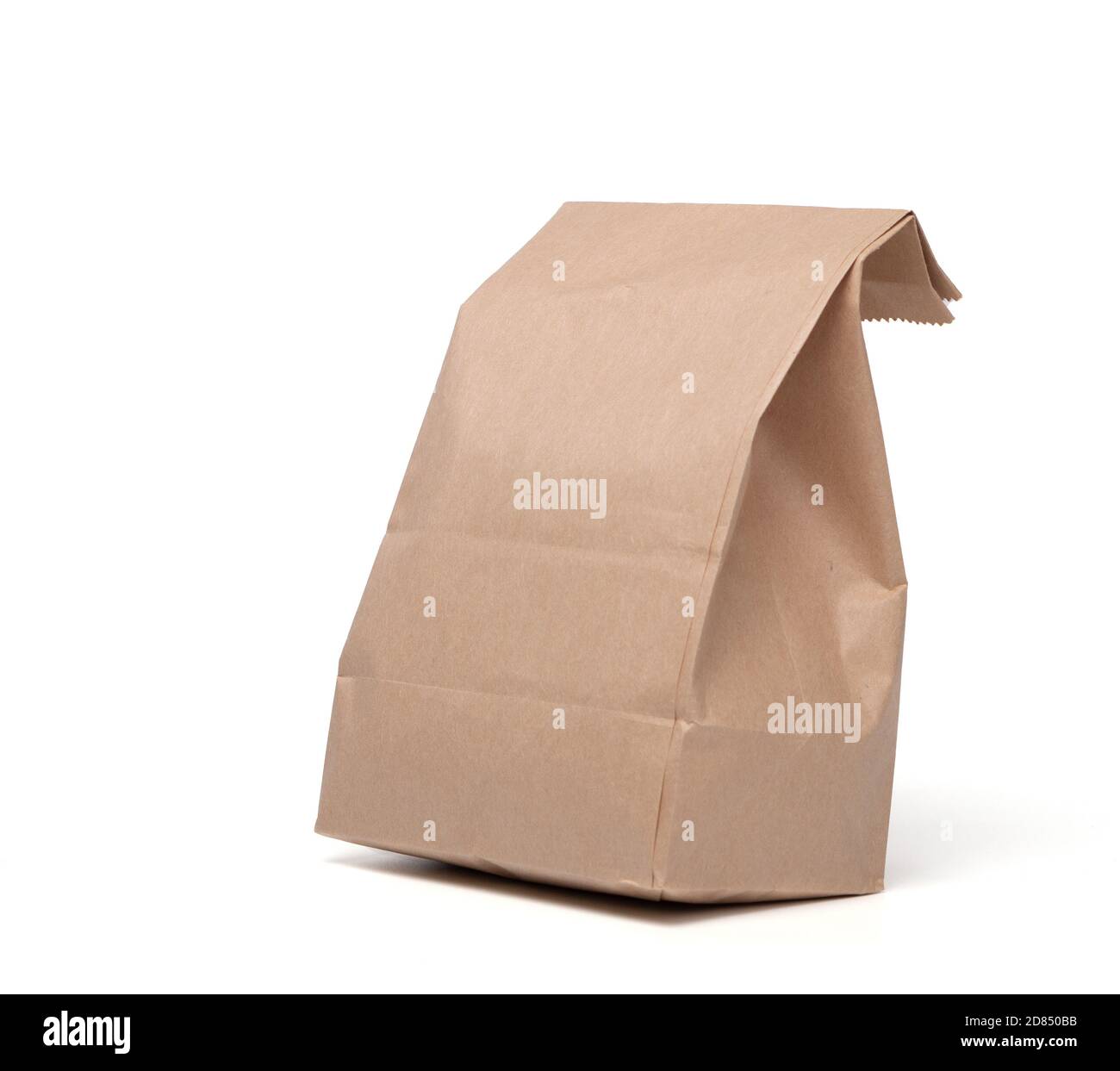Lunch Paper bag isolated on a white background Stock Photo - Alamy