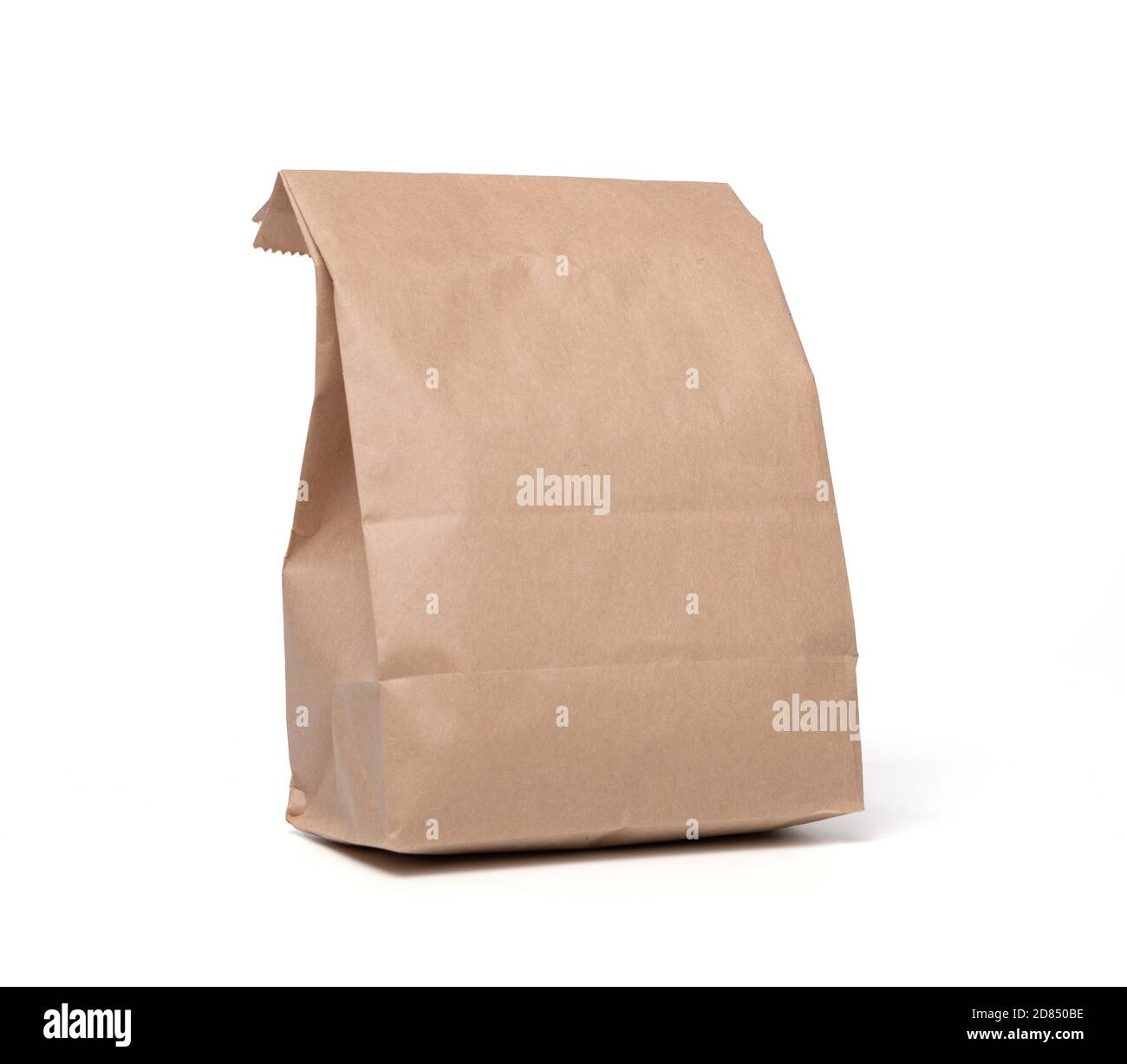 Lunch Paper bag isolated on a white background Stock Photo - Alamy
