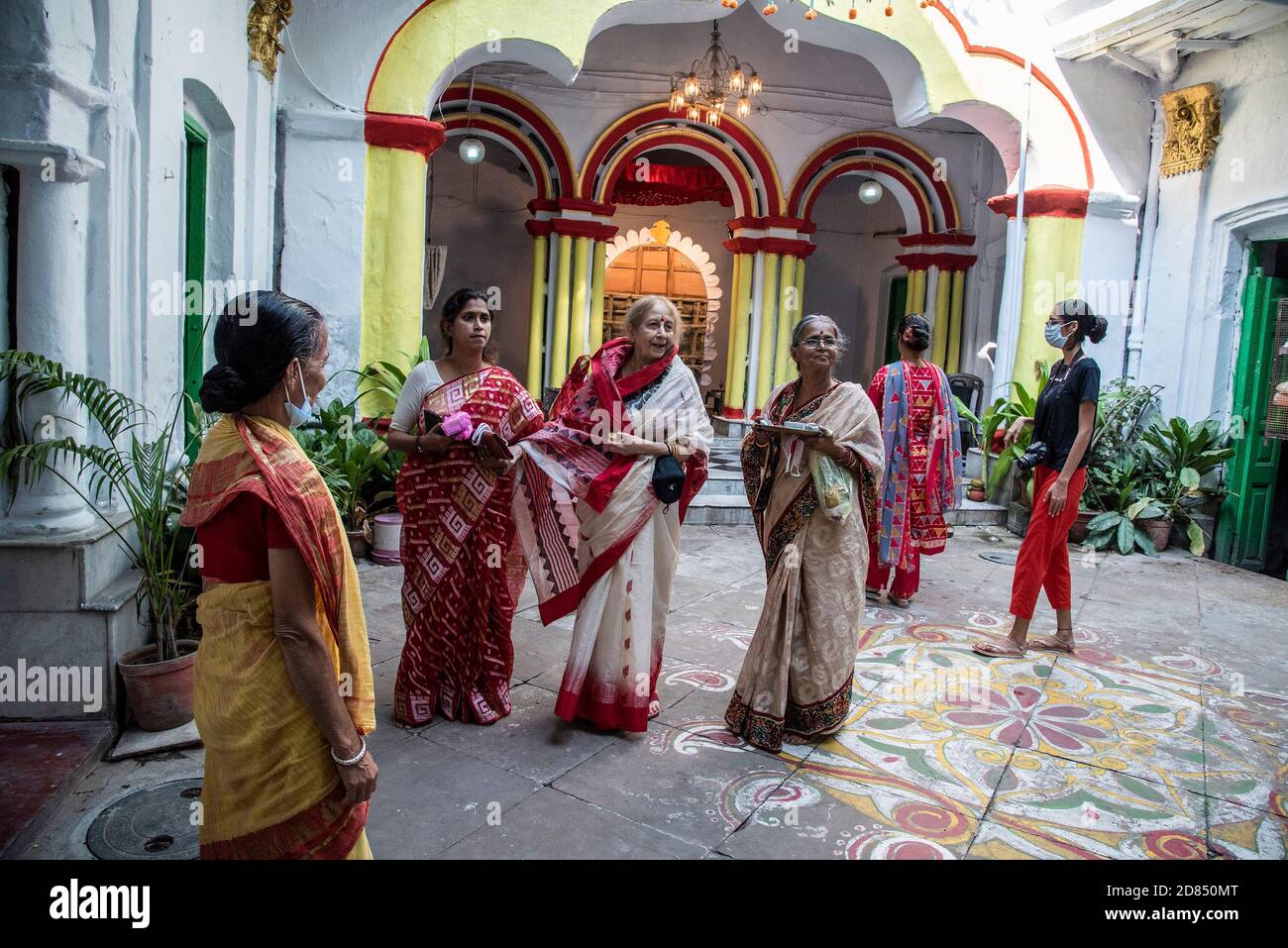 Kolkata, India. 26th Oct, 2020. Different moments of Debi Baron rituals ...