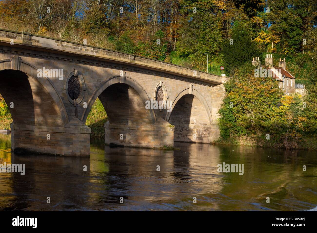 Coldstream Bridge and Marriage House, crossing the Scottish Border. It ...
