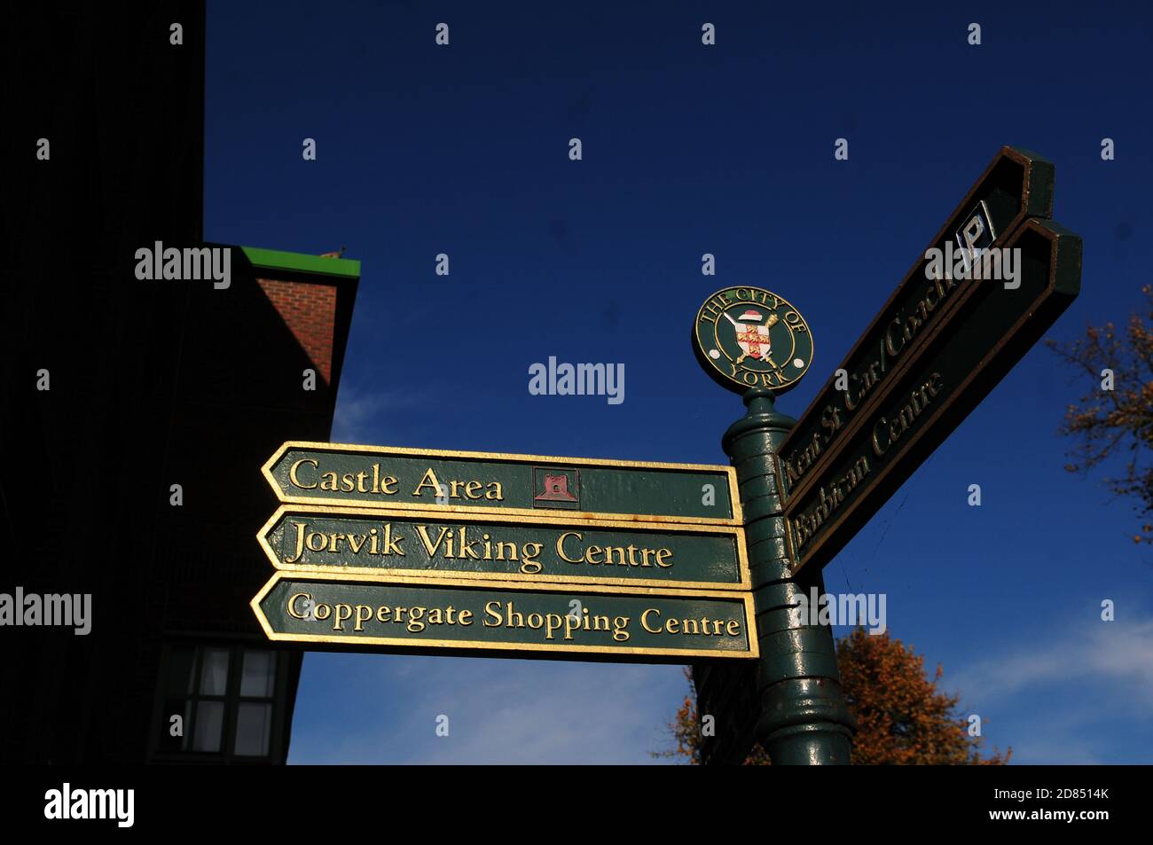 York, UK, england, 24-10-2020, Tourist information sign in the city of ...