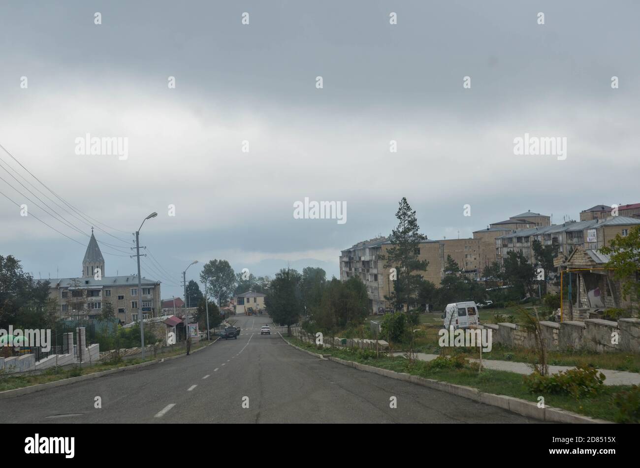 Armenian capital of Stepanakert in Nagorno Karabakh 14/09/20 Stock ...