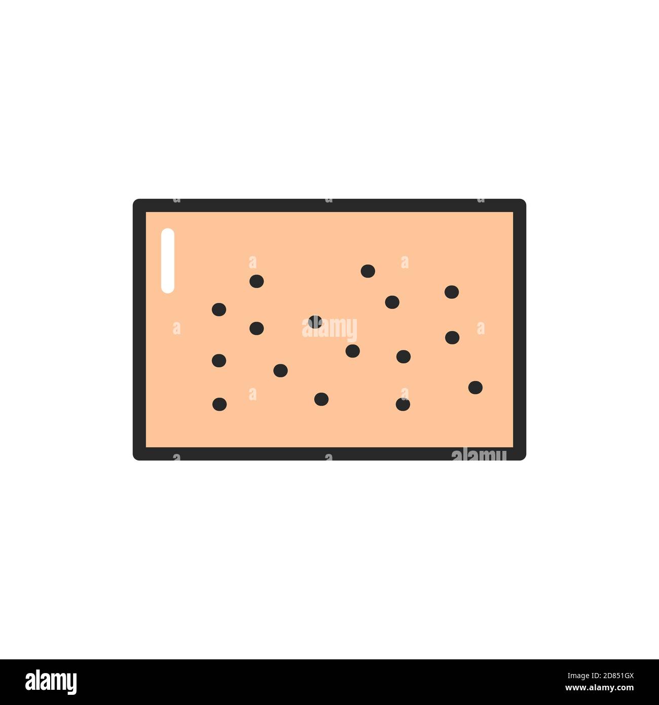 Clogged skin color line icon. Isolated vector element Stock Vector ...