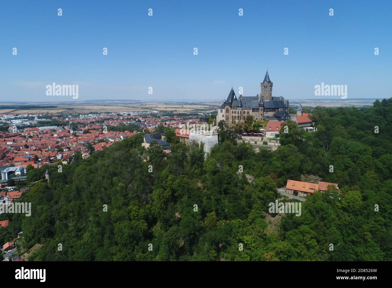 Wernigerode, Germany. 06th Aug, 2020. The castle in Wernigerode is ...