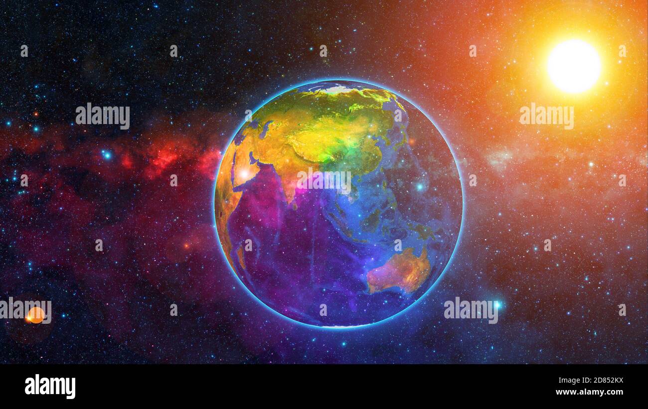 Planet Earth with a spectacular sunset Stock Photo - Alamy