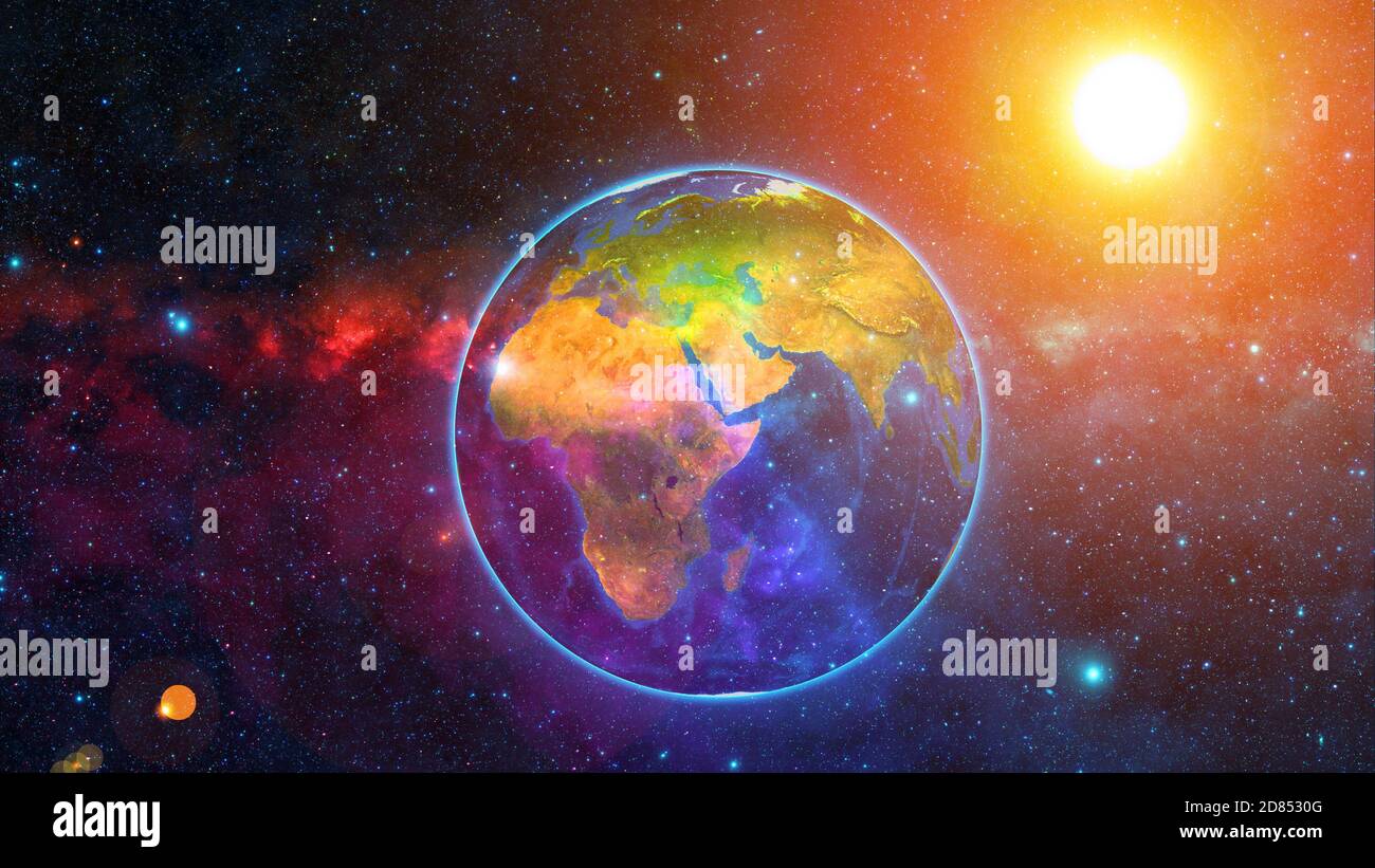 Planet Earth with a spectacular sunset Stock Photo - Alamy