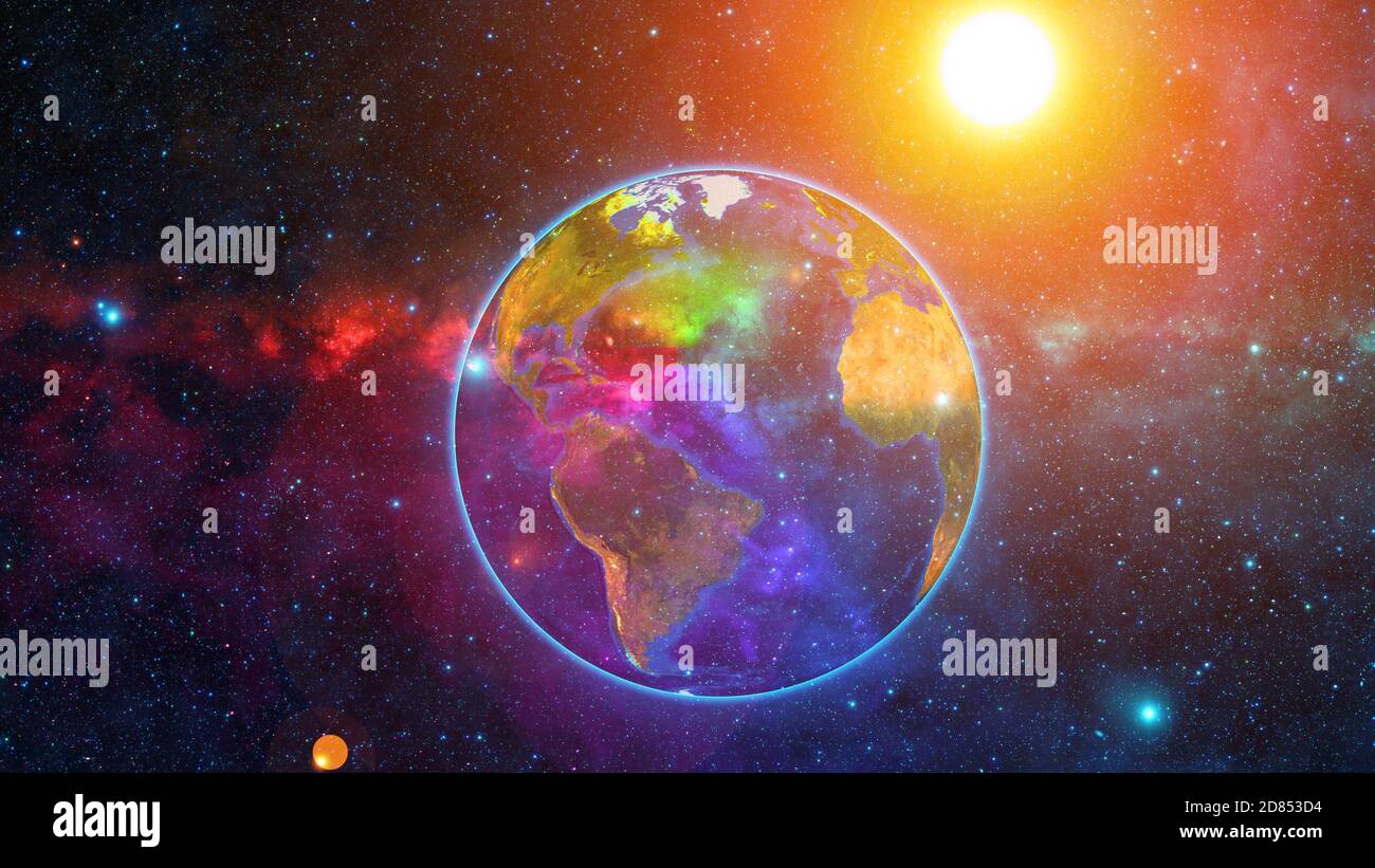 Planet Earth with a spectacular sunset Stock Photo - Alamy