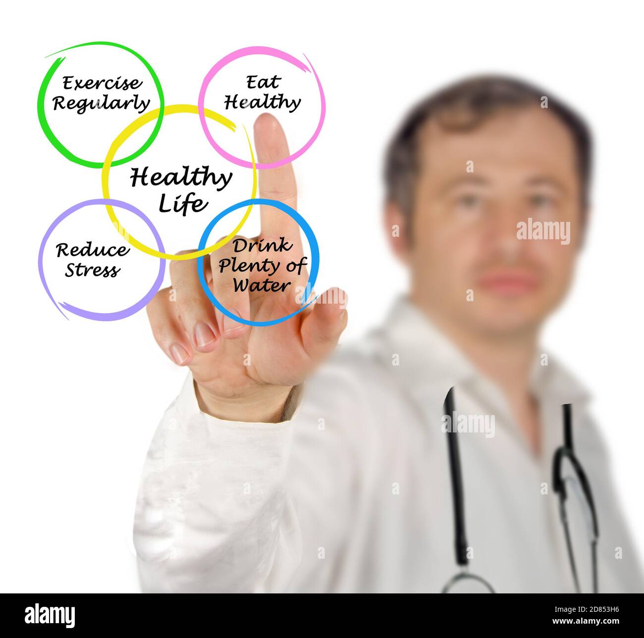 Presenting Diagram of healthy life Stock Photo - Alamy